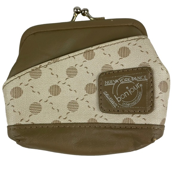 Vintage | Bags | Vintage Bonjour International Allover Print Coin ...